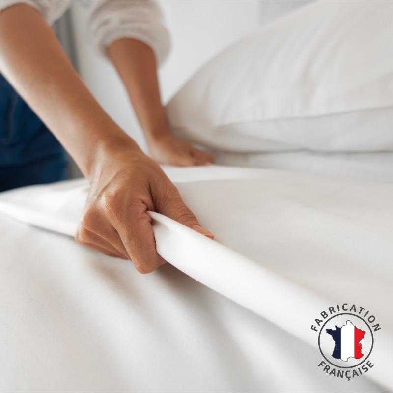 Drap plat percale de coton - Fabriqué en France